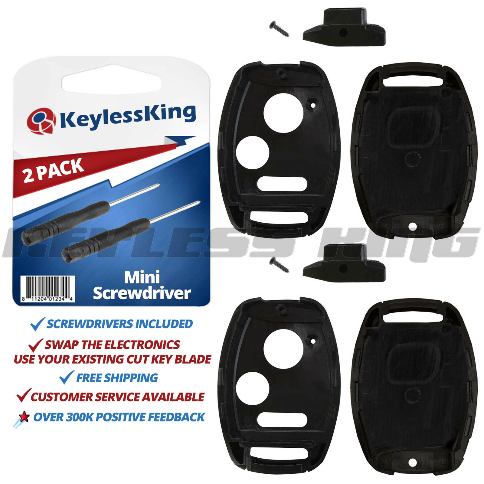 2x Fits 2005-2008 Honda Pilot Remote Shell Case - Use Existing Cut Key ...