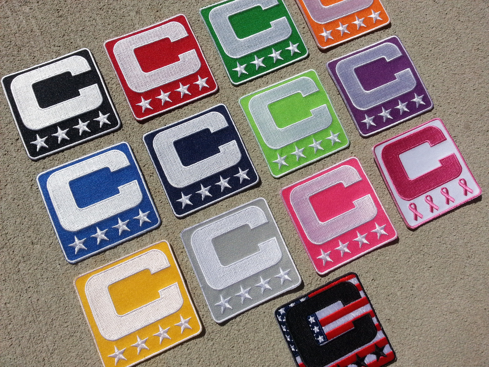 Captain C Patch for Jersey Football Soccer Baseball Hockey Lacrosse ...