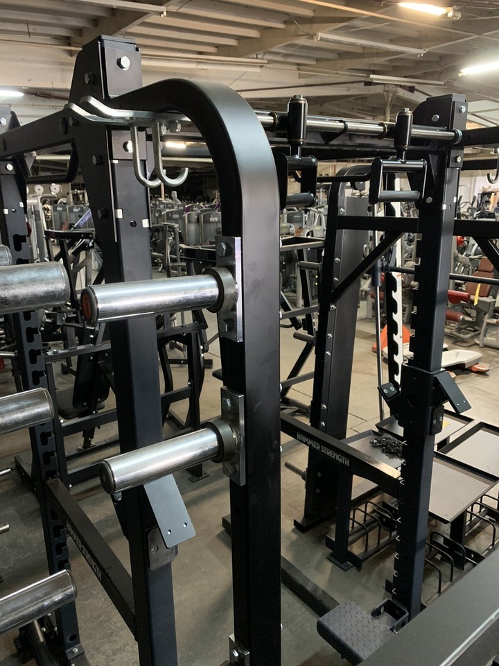 Hammer Strength HD Elite Power Rack Custom Matte Blk With Accessories ...