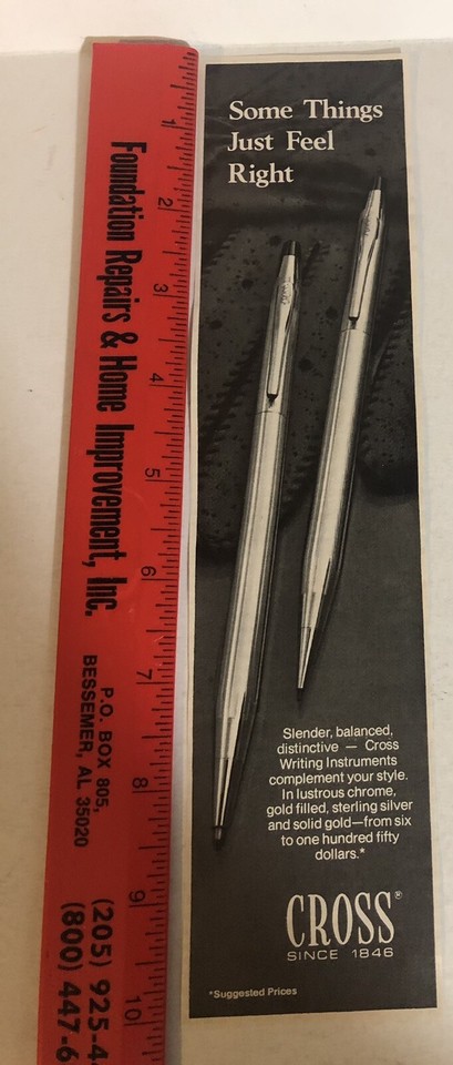 1970s Cross Writing Instrument Vintage Print Ad Advertisement pa21 | eBay