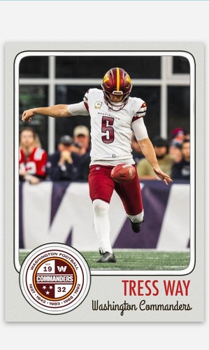 Tress Way Washington Commanders ACEO Football Card! | eBay