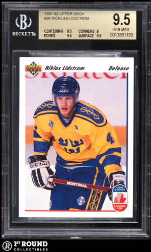 Nicklas Lidstrom RC BGS 9.5: 1991-92 Upper Deck CC Rookie Card #26 | eBay