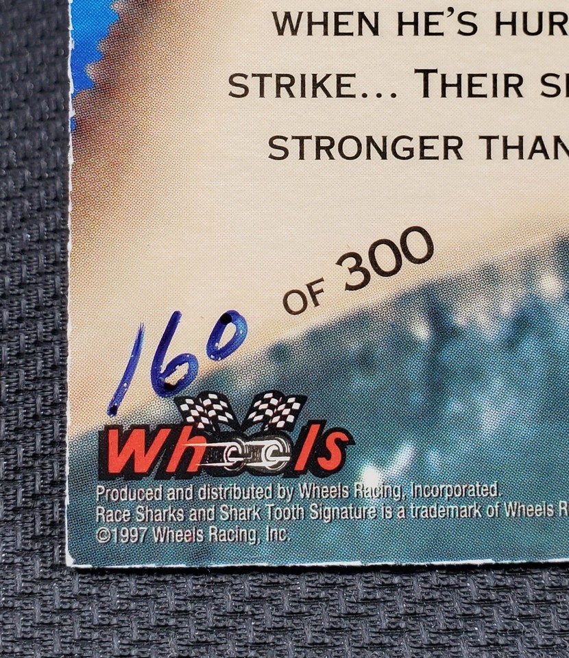 1997 Wheels Race Sharks - Shark Tooth Signatures Dale Earnhardt Auto ...