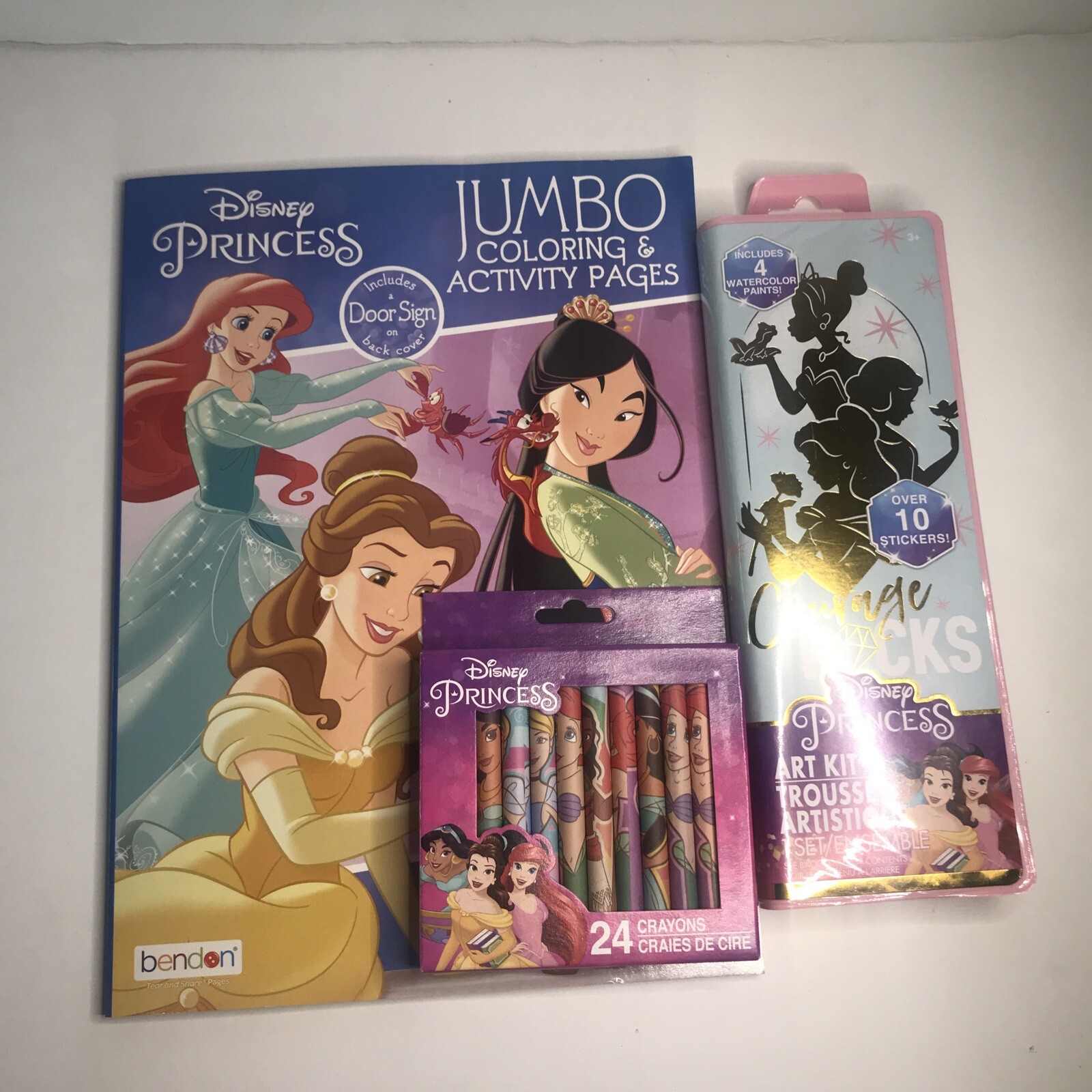 Disney Princess Art Set Crayons Coloring Book and Paint 1458 | eBay