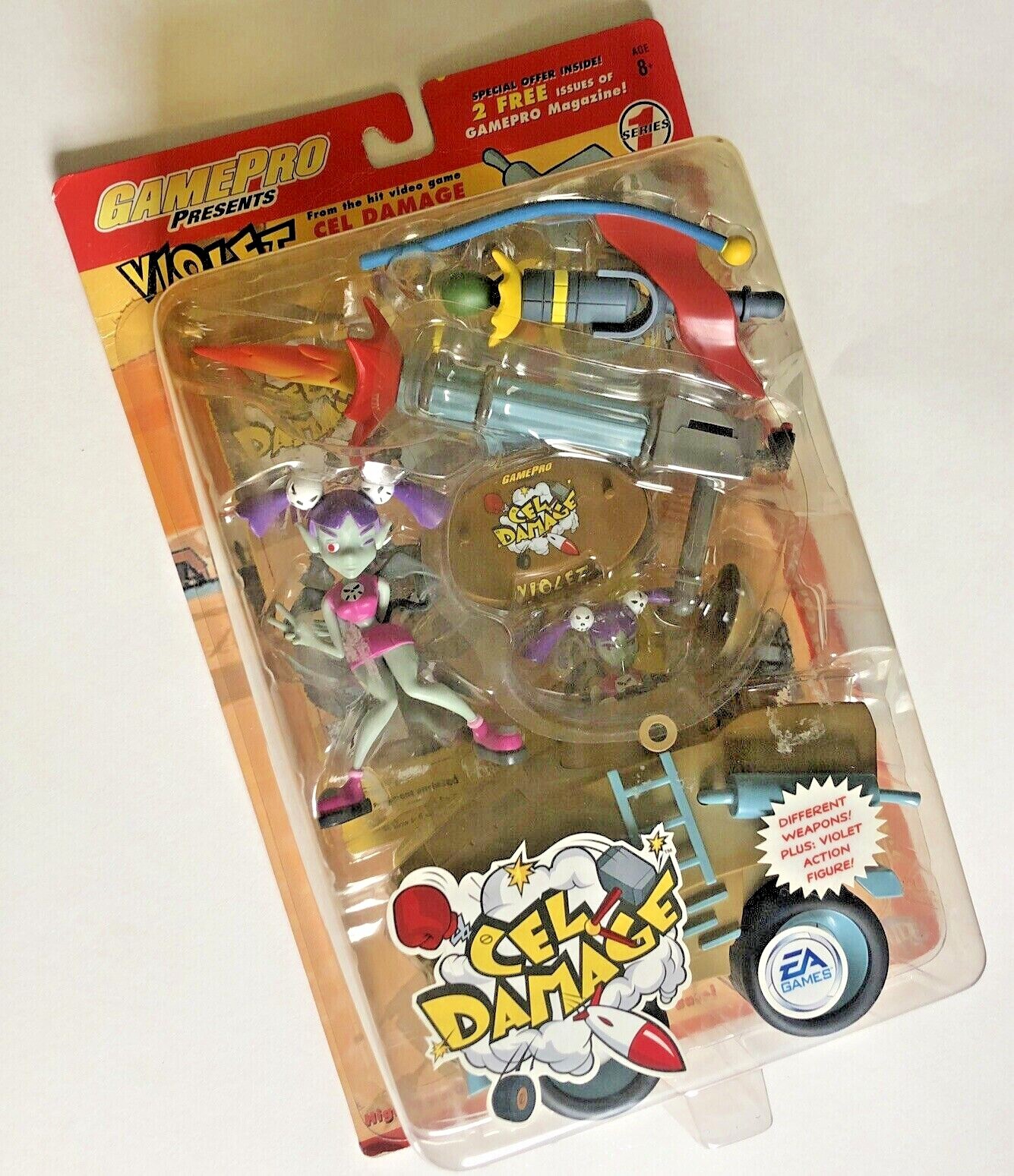 3 Total EA Games Cel Damage Violet Action Figure & Vehicle Series 1 ...