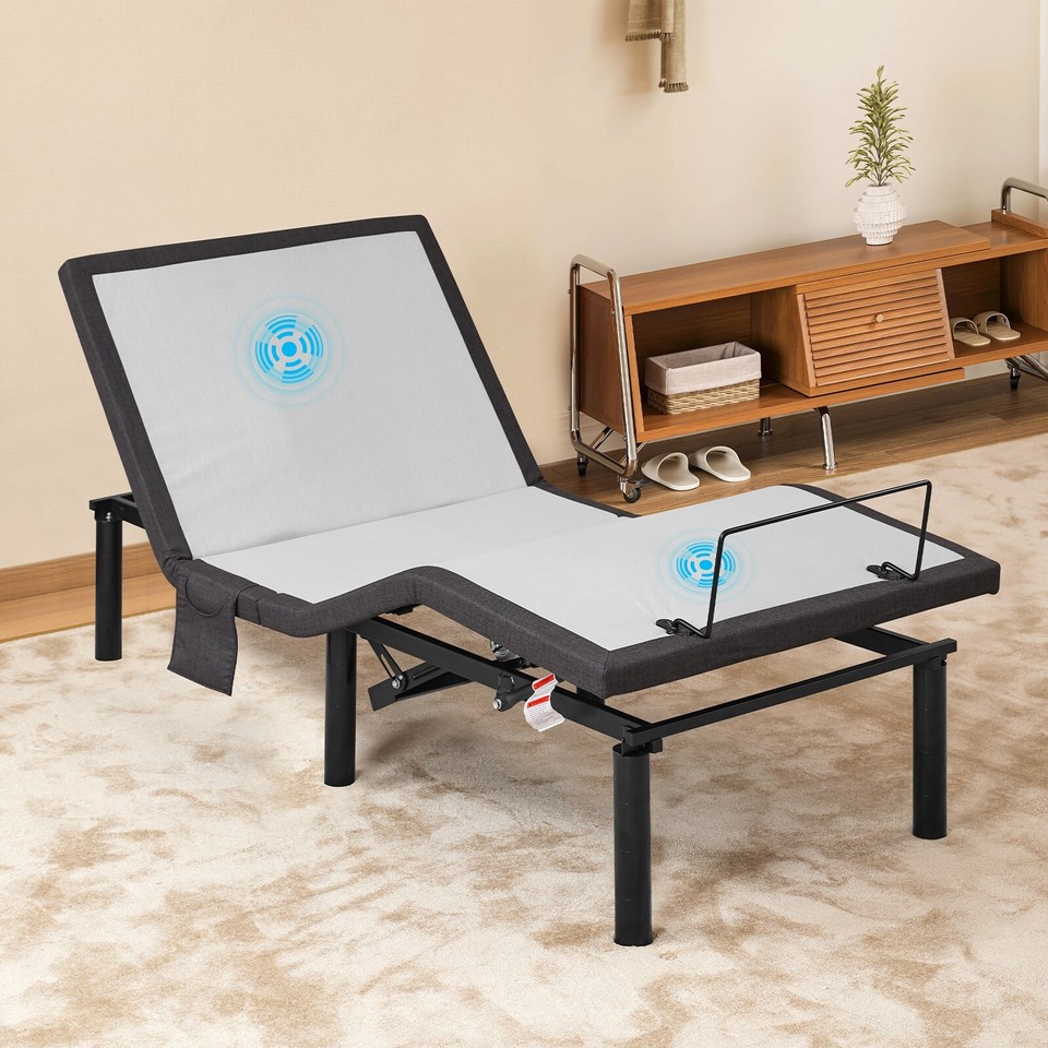 2pcs Twin XL Size (Split King) Adjustable Bed w/Incline, Remote Control ...