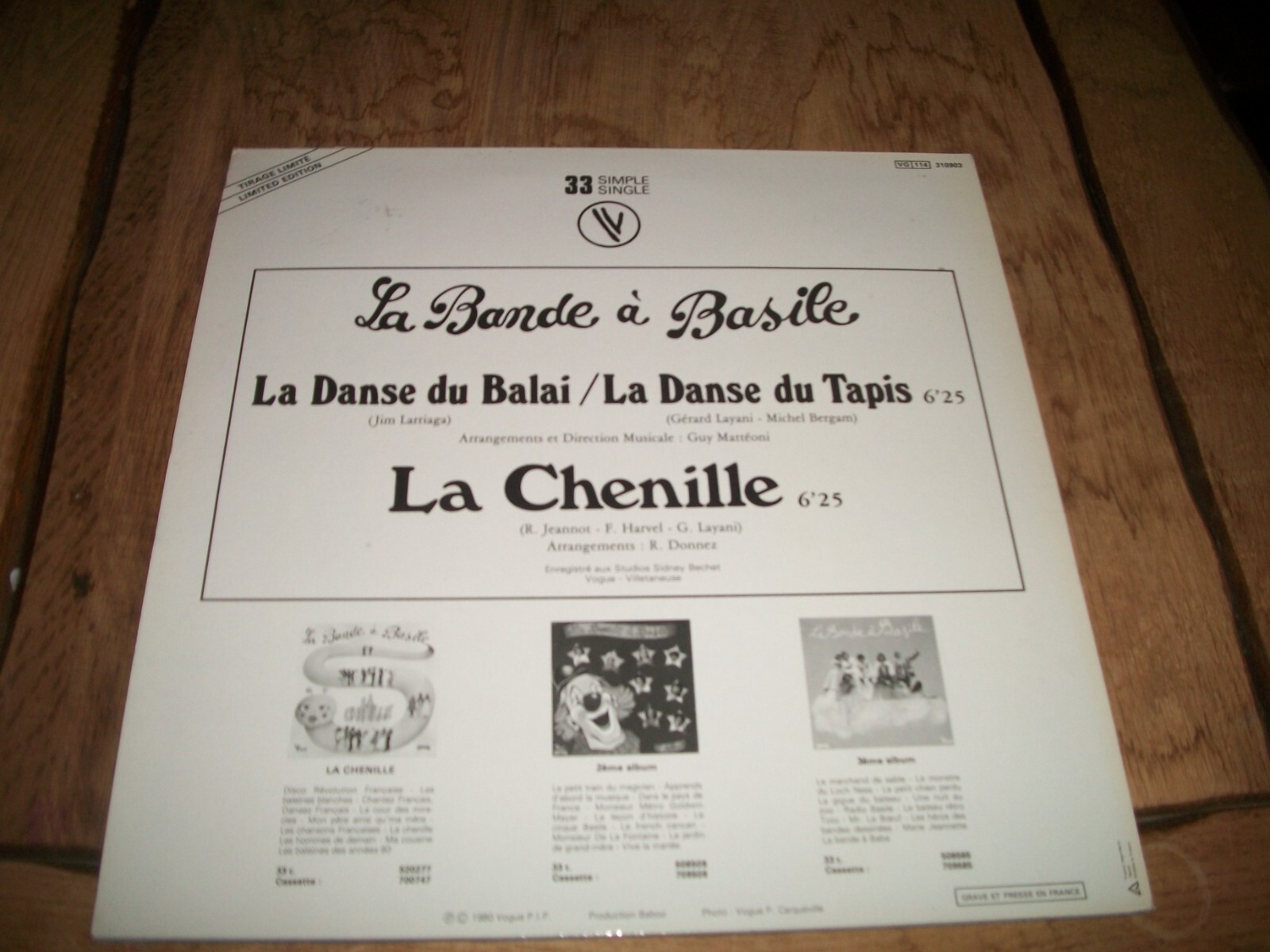 vinyles maxi 45 tours, la bande a basile, la chenille, danse du balai .......... | eBay
