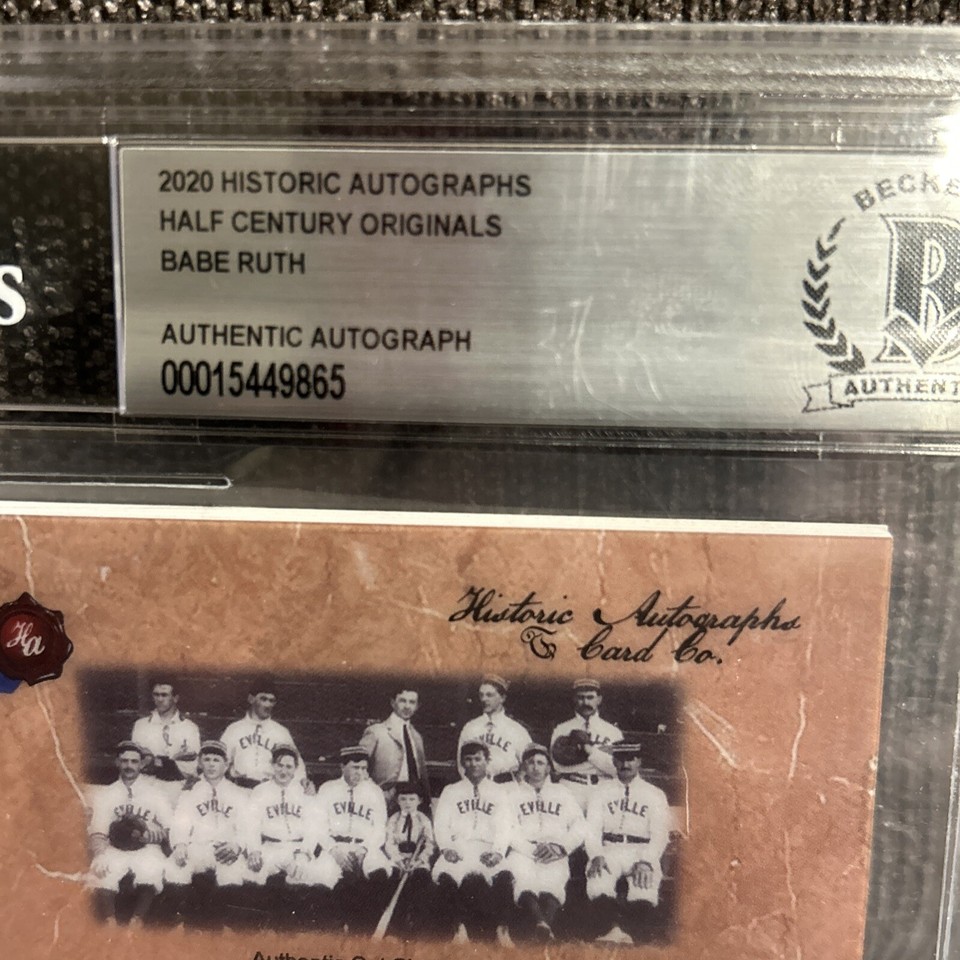 1926 BABE RUTH W512 HAND CUT Auto Cut Beckett BASEBALL CARD 2020 ...