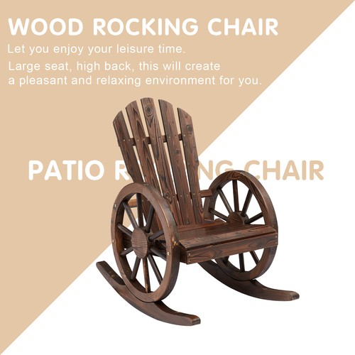Outdoor Rocking Chair Rustic Outdoor Seat Patio Porch Rocker Wagon ...