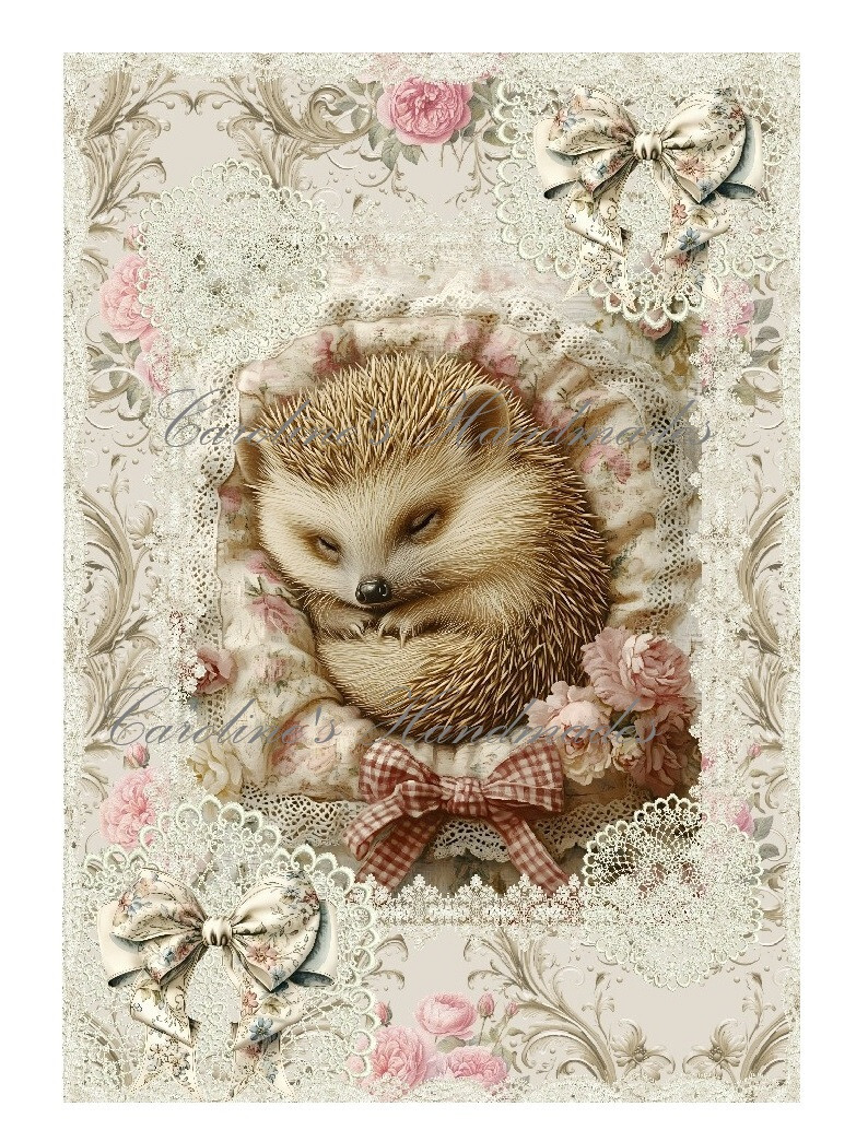 Baby Animals Sleeping & Lace A MULTI-SIZE SET Cotton Fabric Quilt ...