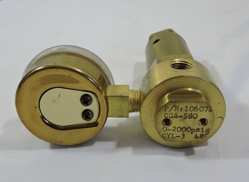 USG US Gauge BU-2581-AL 0-3000 PSI w/ CGA -580 Inlet Connection CYL-3 P ...