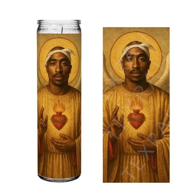 Saint Tupac Rapper Hip Hop Prayer Altar Candle | 8" unscented | eBay