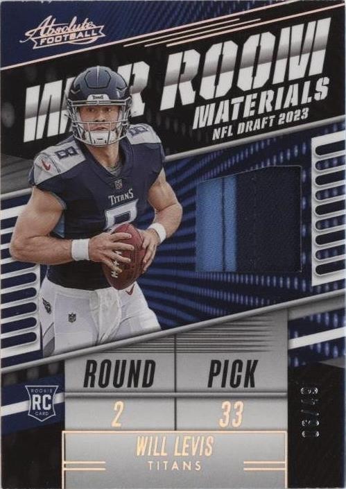 2023 Panini Absolute - War Room Materials Will Levis #WR-WL Holo Silver ...