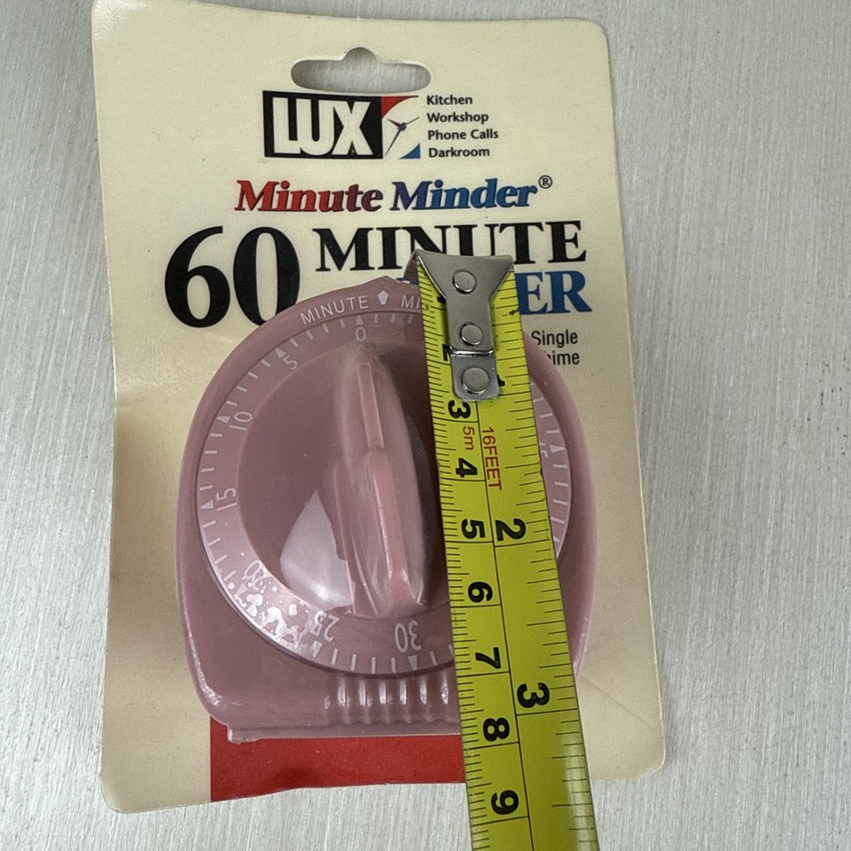 Lux Minute Minder 60 Minute Timer Pink New Single Chime Kitchen Laundry ...