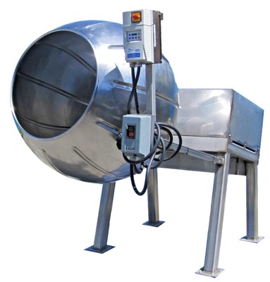 Stainless Chocolate Candy Coating Panner Panning Machine With Ribs VFD ...