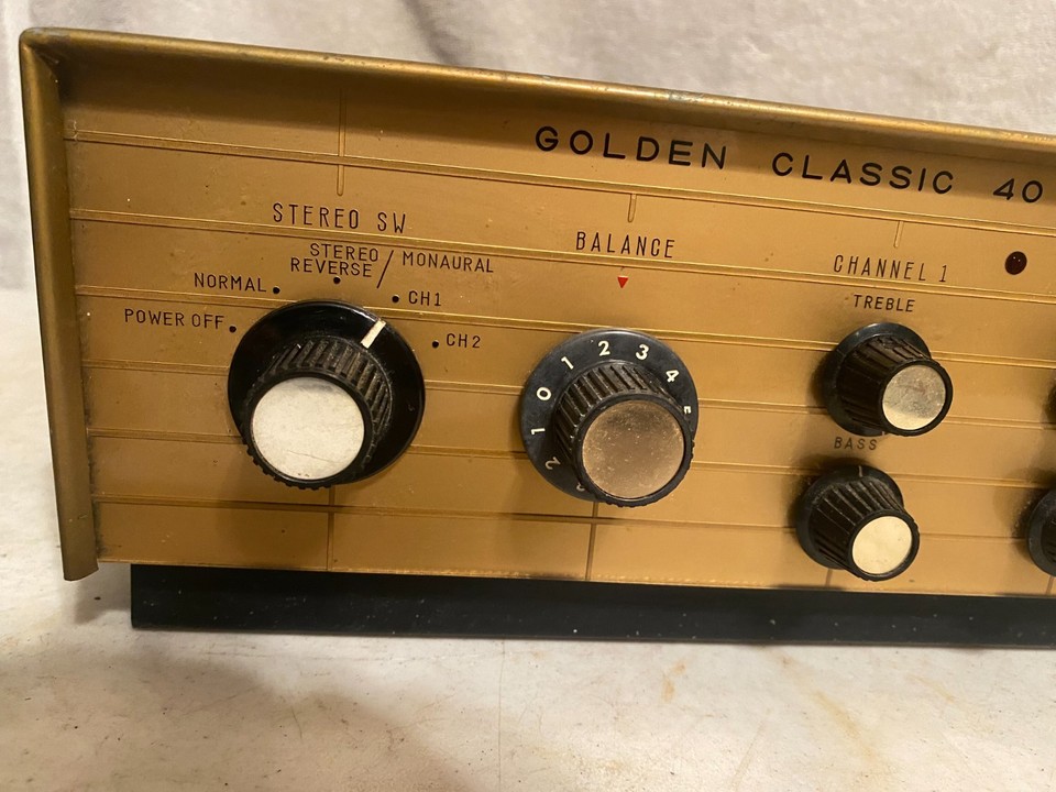 Vintage Olson Golden Classic 40 Tube Stereo Amplifier Tubes Light Up ...