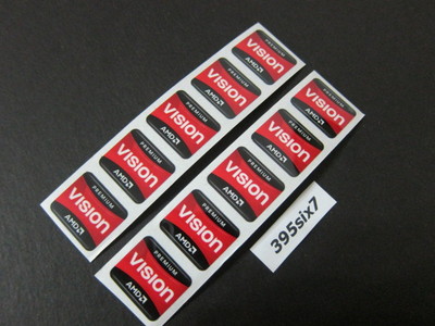 10 Pcs AMD PREMIUM VISION Sticker 16.5mm x 19.5mm | eBay