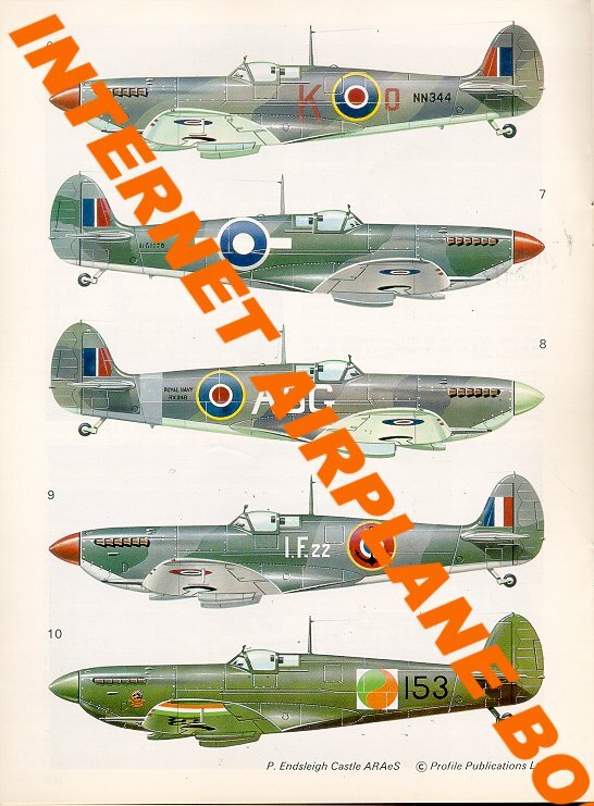AIRCRAFT PROFILE 221 BLUE SUPERMARINE ROLLS-ROYCE MERLIN SEAFIRES RN ...