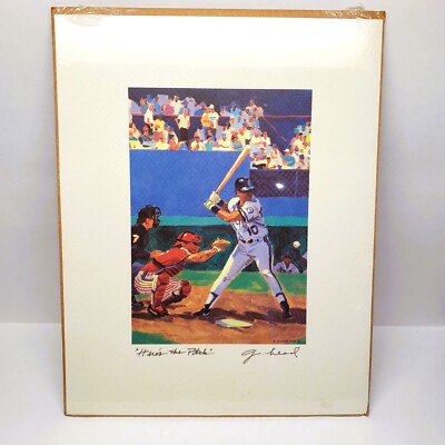 Vintage Hallmark Art Print Baseball Here's the Pitch G. Head Sealed ...