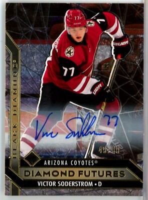 2020-21 Black Diamond Futures Autographs #BDFVS Victor Soderstrom RC ...