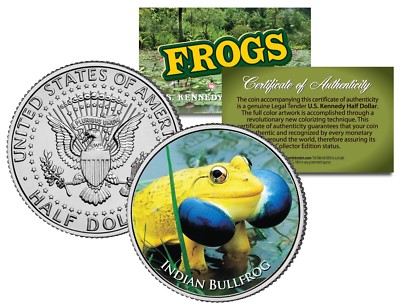 INDIAN BULLFROG Frog Collection JFK Kennedy Half Dollar US Coin | eBay