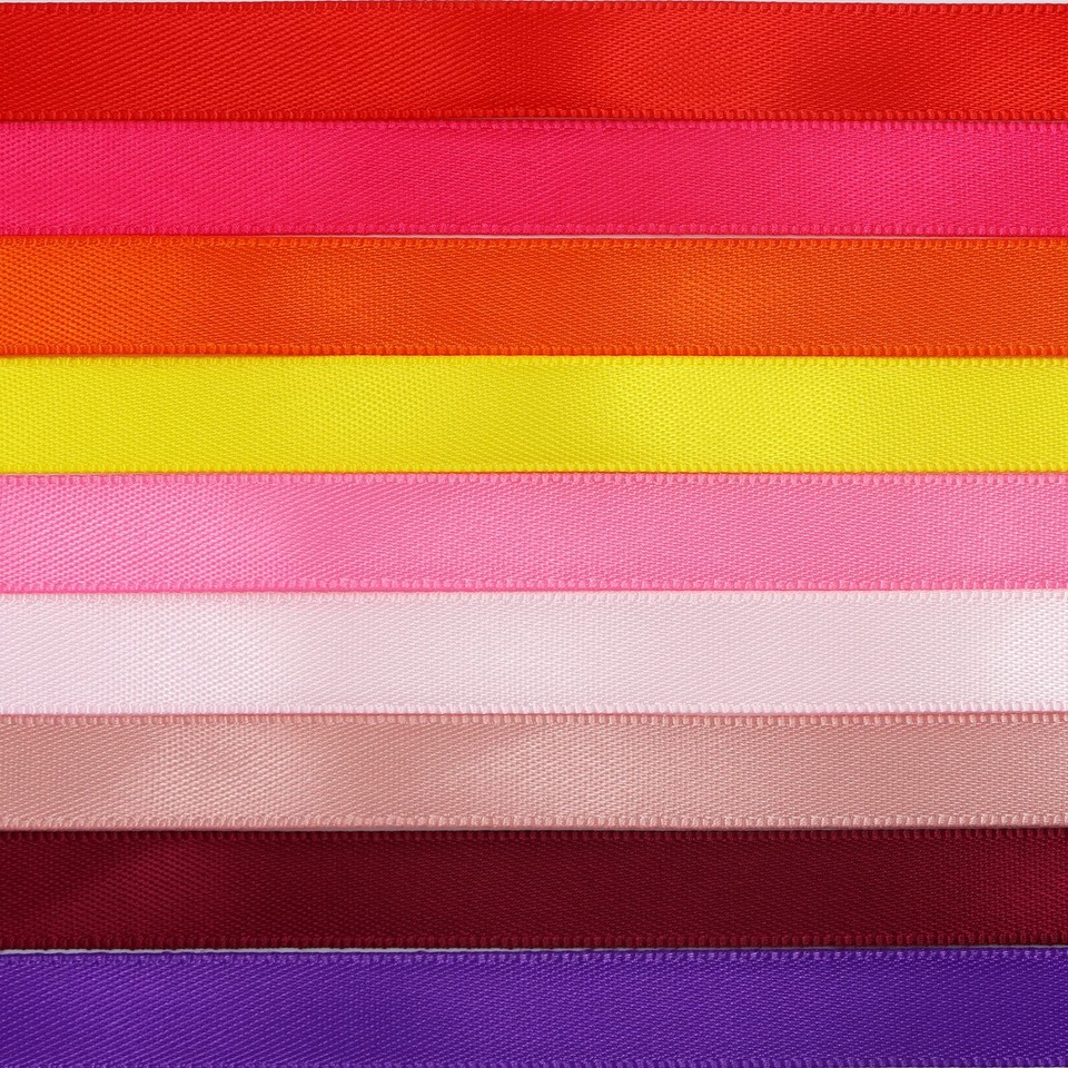 Double Face Satin Ribbon 3/8 inch Ribbon 20 Solid Color Ribbon ...