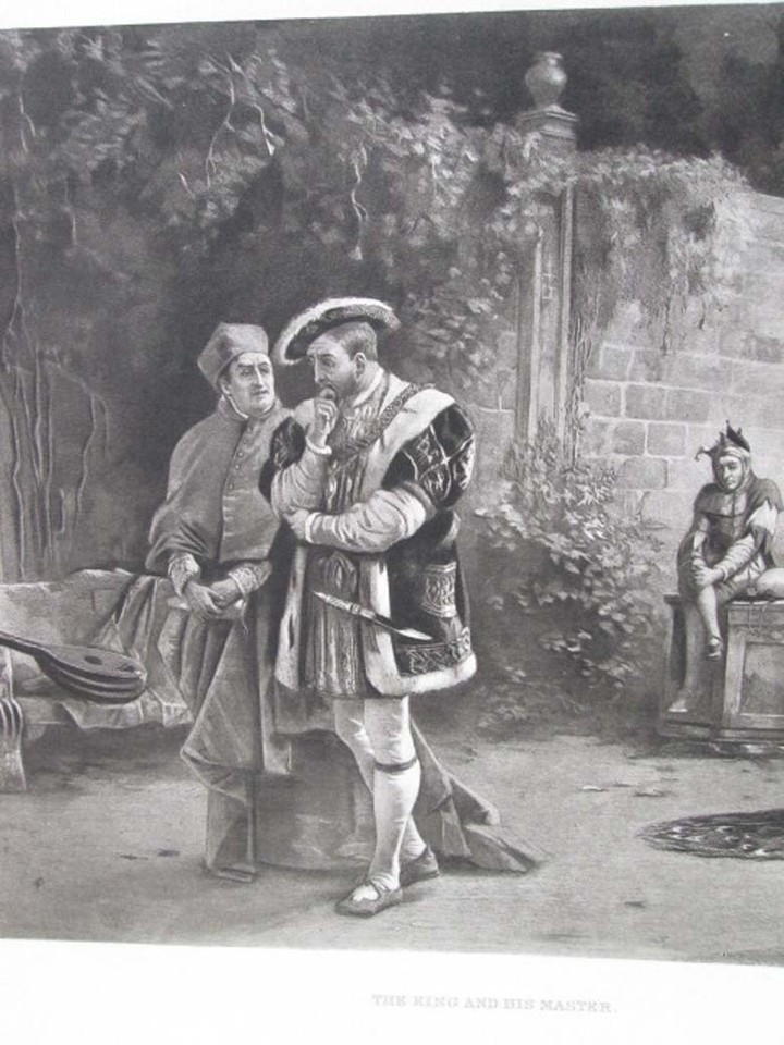 Vintage Print,KING AND HIS MASTER,Pott,Triumphs Modern Art,1891 | eBay