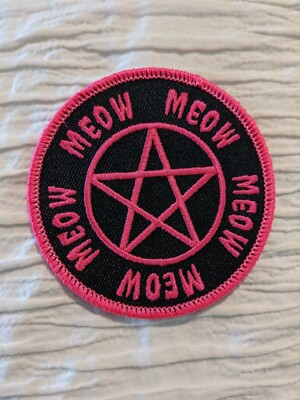 UV Pink Meow Pentagram Cat Sew On Patch 3" by El Muerto Art | eBay