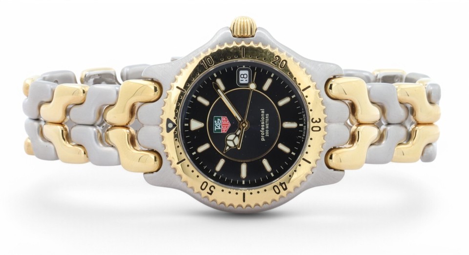 NOS Vintage TAG Heuer SEL Quartz Ayrton Senna - 34mm - Gold & Steel ...