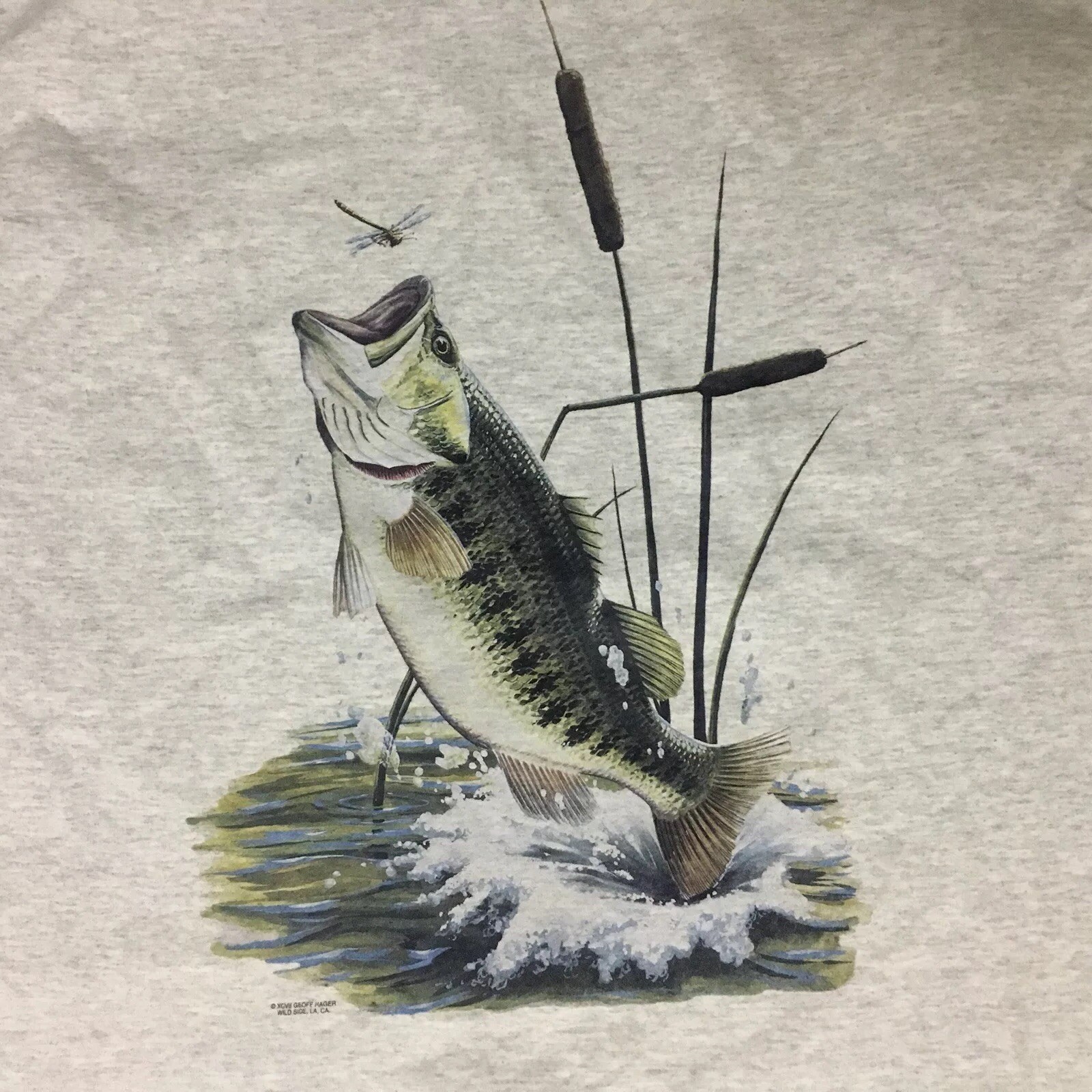 Vintage Geoff Hager Wildlife Nature Print Jumping Bas… - Gem