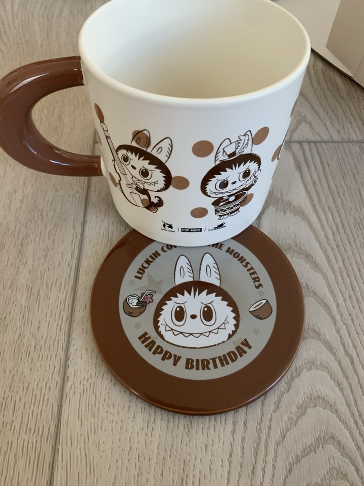 Popmart Labubu Monsters Luckin Limited Edition Coffee Mug Set New | eBay