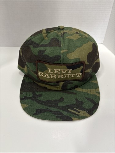 Vintage Levi Garrett Patch NASCAR Camo Trucker Hat Snapback Cap Patch ...