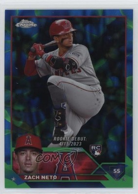 2023 Chrome Update Blue & Green Lava Lamp Refractor Zach Neto Rookie RC 14eo | eBay