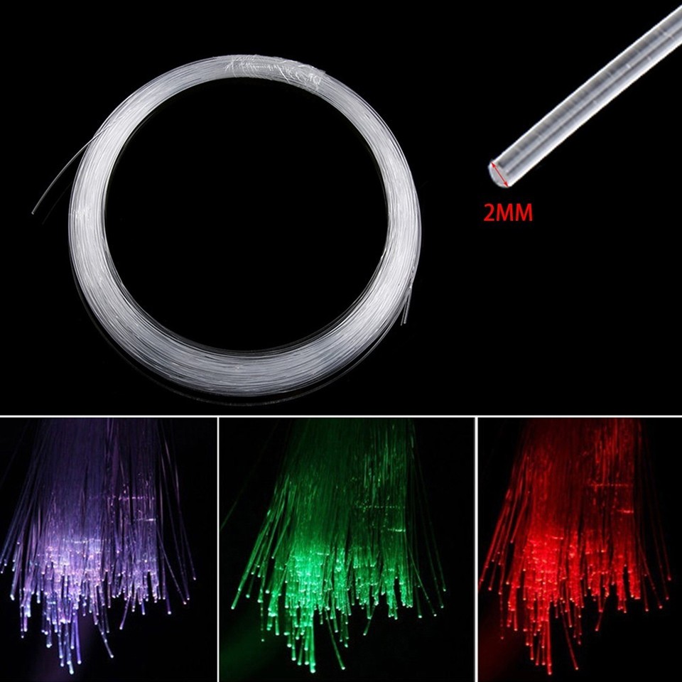 Optic Fiber Cable For Car Glow Indoor Lighting Lights Night 1/2/3meter ...