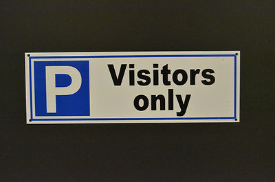 Visitors Only Parking Sign Plastic Or Metal 2 Sizes 450x150 Or ...