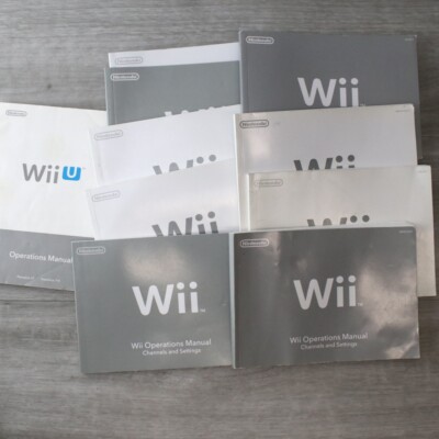 Nintendo Wii System Console User Operations Manual Lot 8 Wii, 1 Wii U ...
