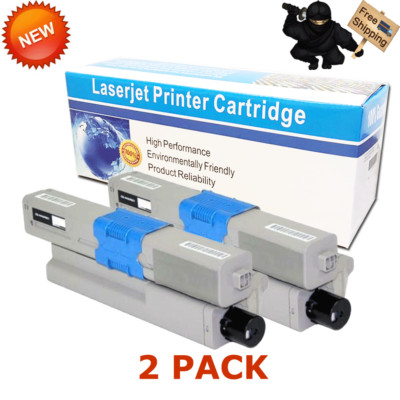 2PK Black Toner Cartridge for Okidata 44469801 C330 C530 MC361 MC561 ...