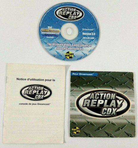 Action Replay CDX Version 3.0 Dreamcast Ultimate Cheat System CD avec ...