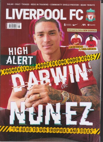 LIVERPOOL FC MAGAZINE AUGUST 2022 ISSUE #119 DARWIN NUNEZ | eBay