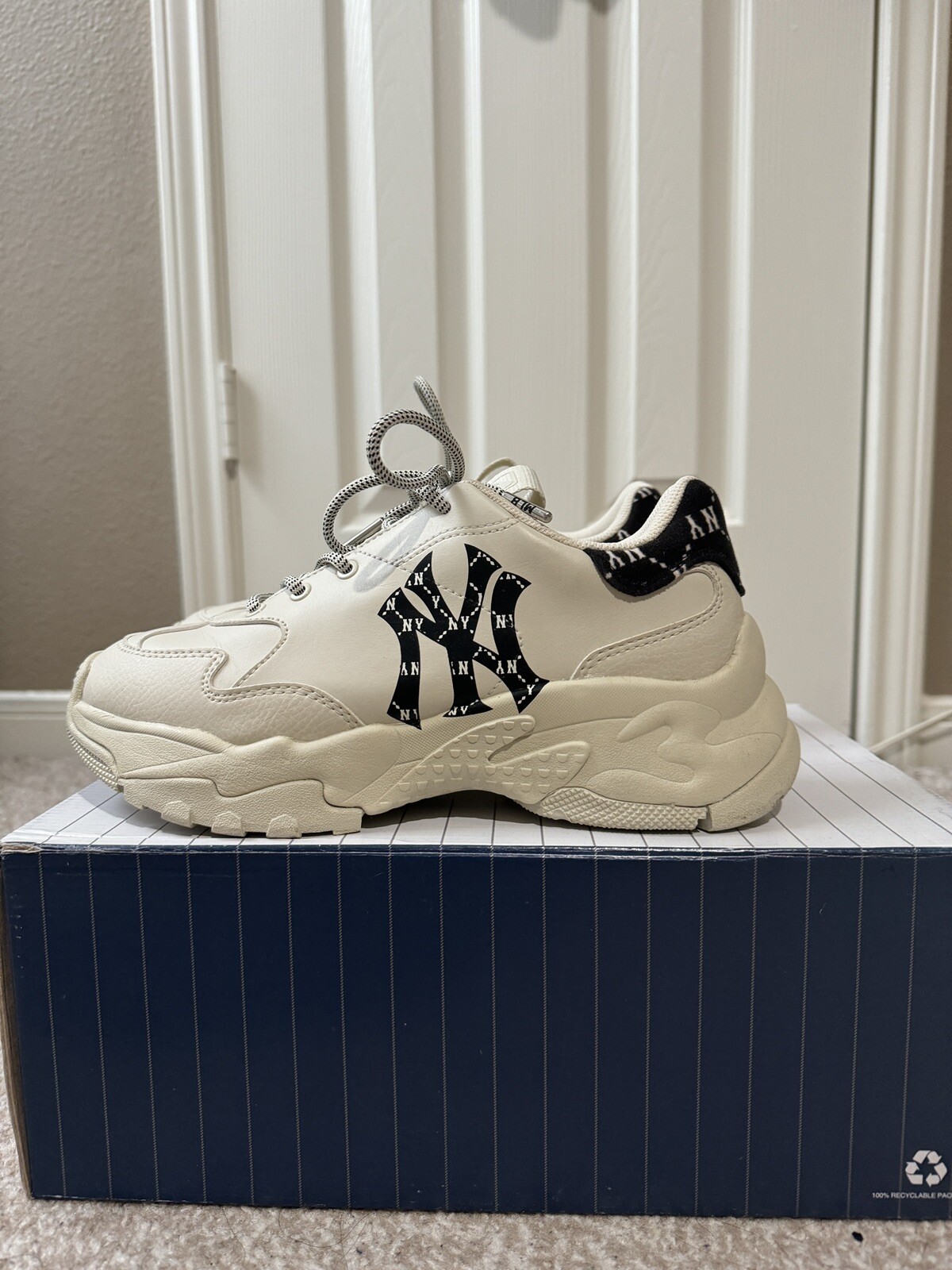 MLB Bigball Chunky Mono Heel Fashion Sneaker Women Size 8 3ASHCM11N ...