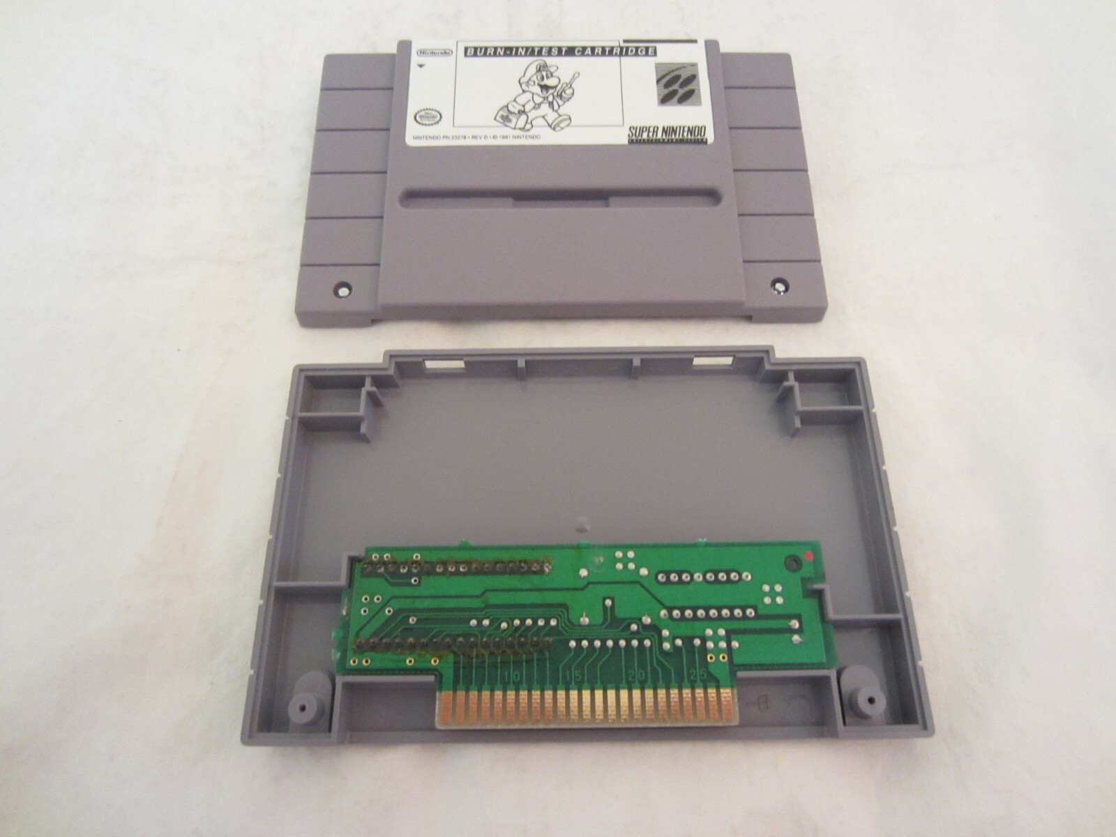 Burn-In Test Cartridge Rev D SNES Super Nintendo 1991 Mario Not for ...