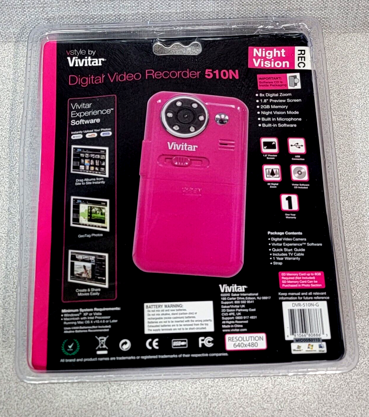 Vivitar DVR510N 2 GB Camcorder - Pink for sale online | eBay