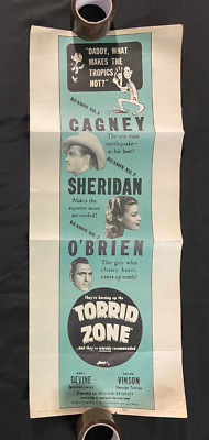 VINTAGE 14" x 37" MOVIE POSTER " THE TORRID ZONE" JAMES CAGNEY | eBay