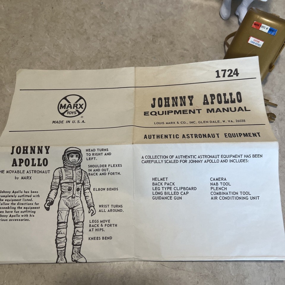 Vtg Johnny Apollo Astronaut - Marx | eBay