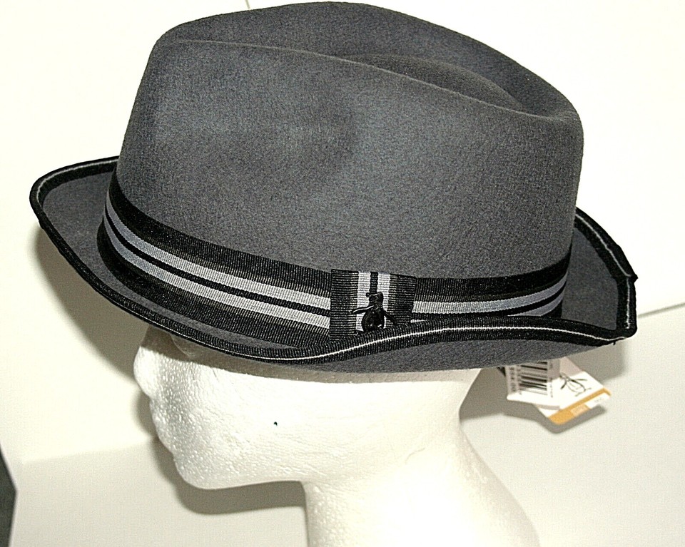 Original Penguin Fedora Gray Cap Hat New Tags Size M/L 100% Wool $54 ...