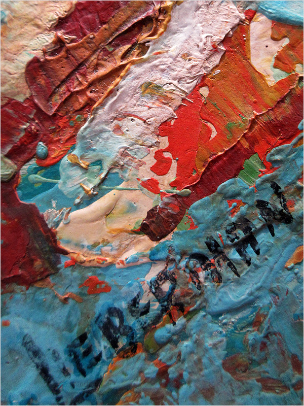 1950's LIEBERMAN SIGNED POST-WAR ART ABSTRACT EXPRESSIONISM ACTION OIL ...