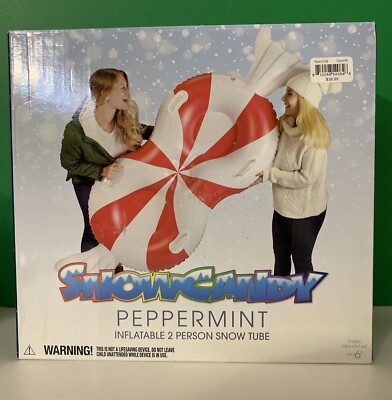 SnowCandy Peppermint Inflatable 2 Person Snow Tube SC4736PEP MSRP 39.99 ...
