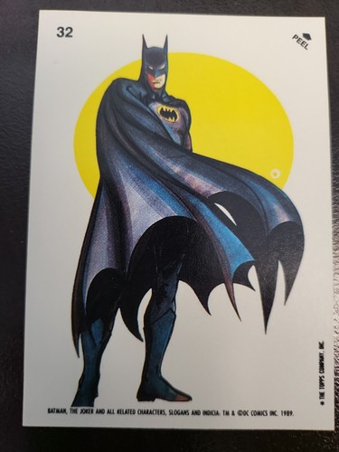 1989 Topps Batman Movie Batman Comic STICKER card #32 | eBay