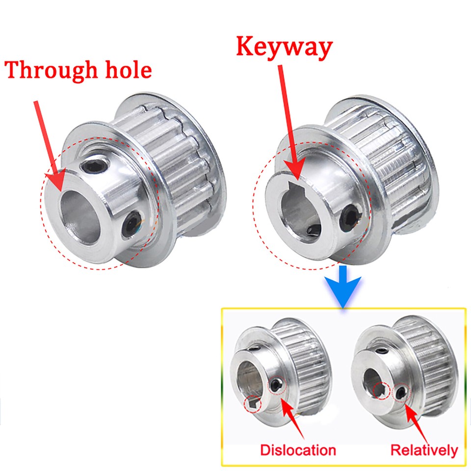 HTD 5M Timing Pulley 5mm Pitch 16mm Width Belt Drive Wheel CNC 3D 20-60 ...