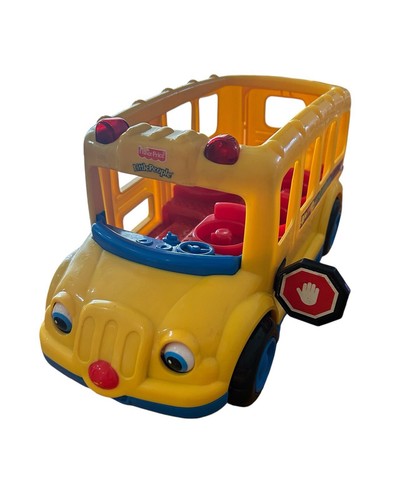 Fisher Price Little People Yellow School Bus Vintage 2002 GUC Works | eBay